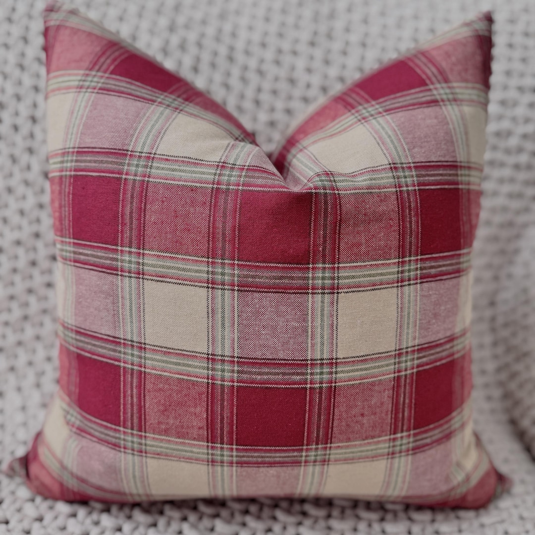 Classic Red Plaid Pillow Cover - Etsy