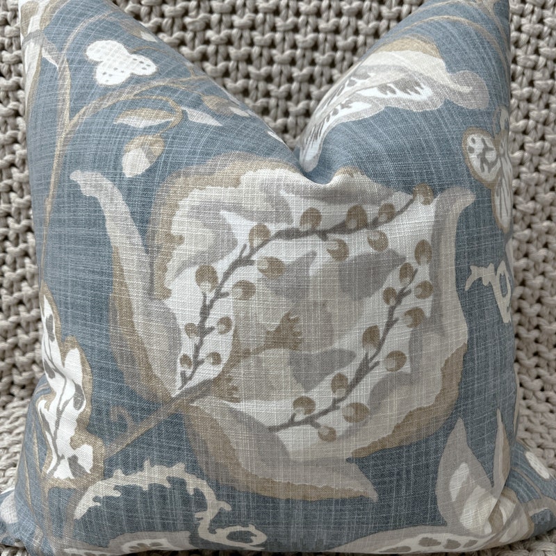 Grey Slate Blue Pillows - Etsy