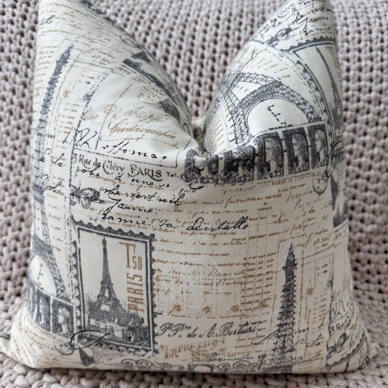 French Script Pillow - Etsy