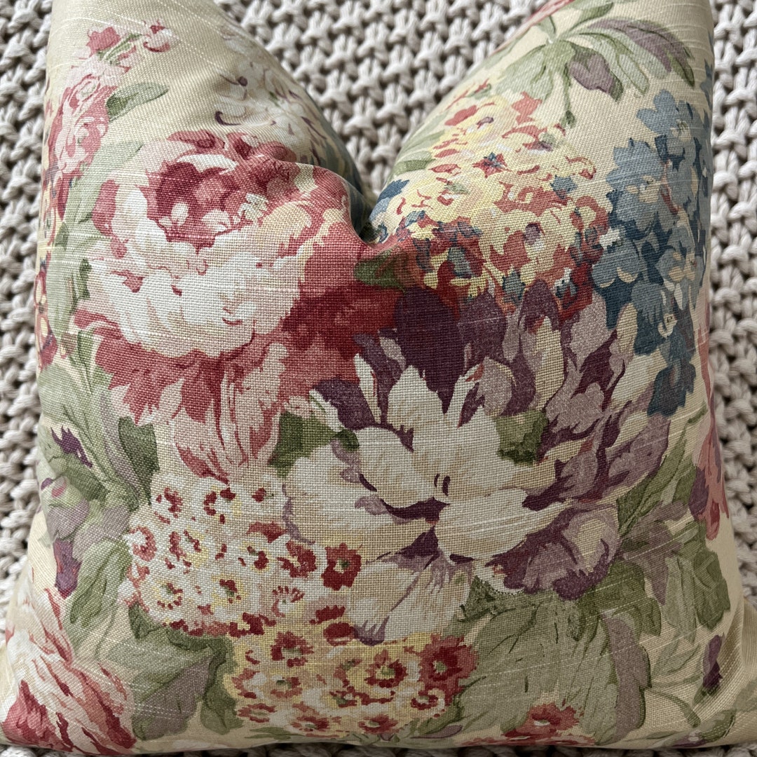 Multi Colored Classic Floral Pillow Cover - Etsy