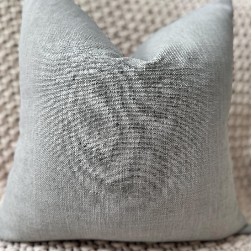 Grey Linen Pillow - Etsy