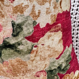 Crimson Red Floral Pillow Cover - Etsy