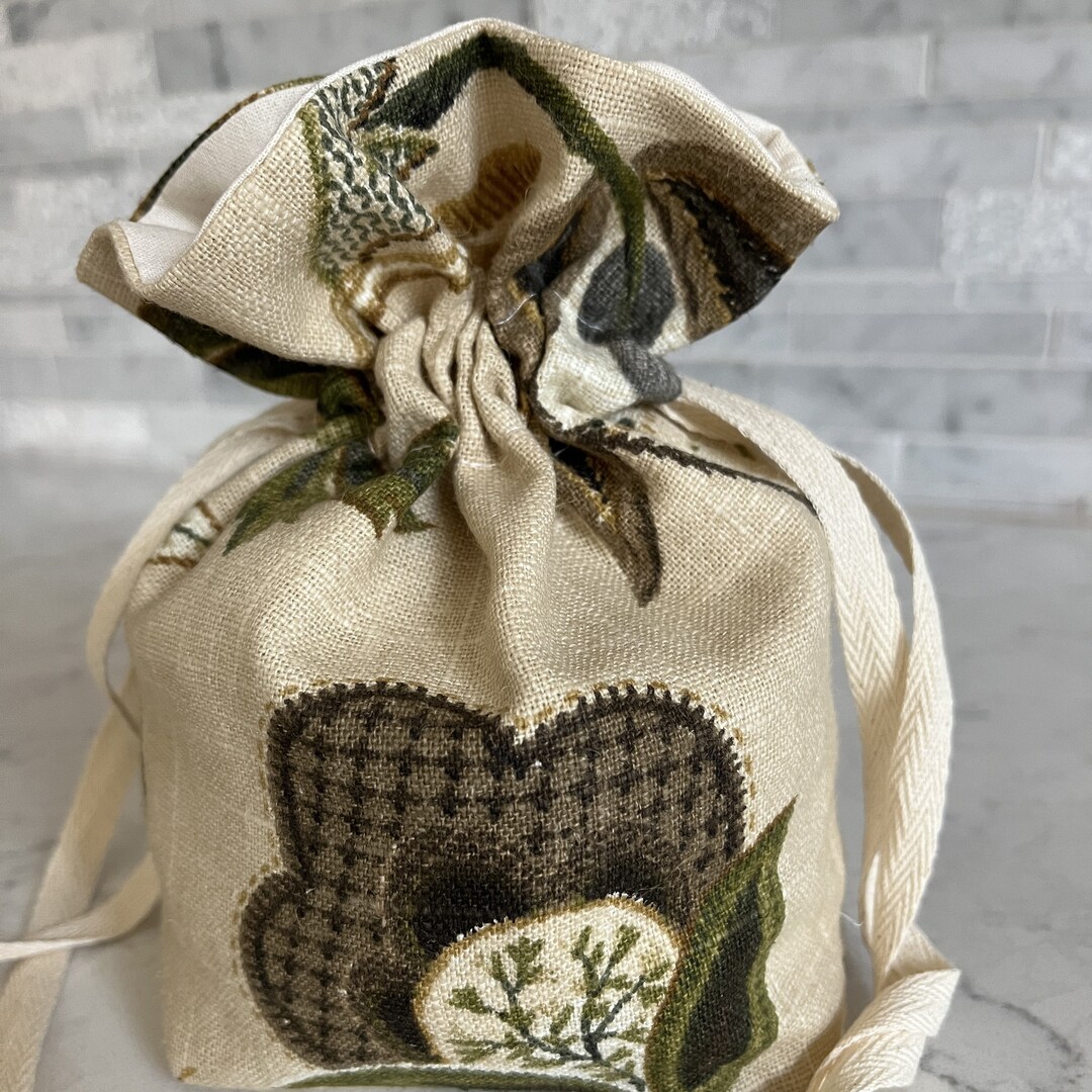 Classic Jacobean Floral Drawstring Bag - Etsy