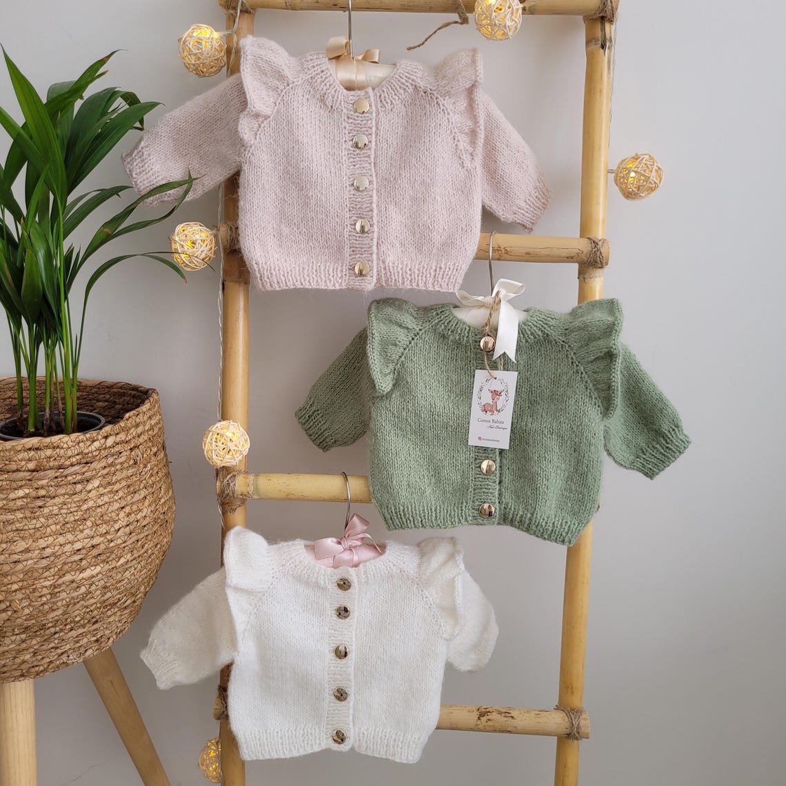 Hand-knitted Alpaca Blend Baby Outfit: 4-piece Coming Home Set,newborn ...