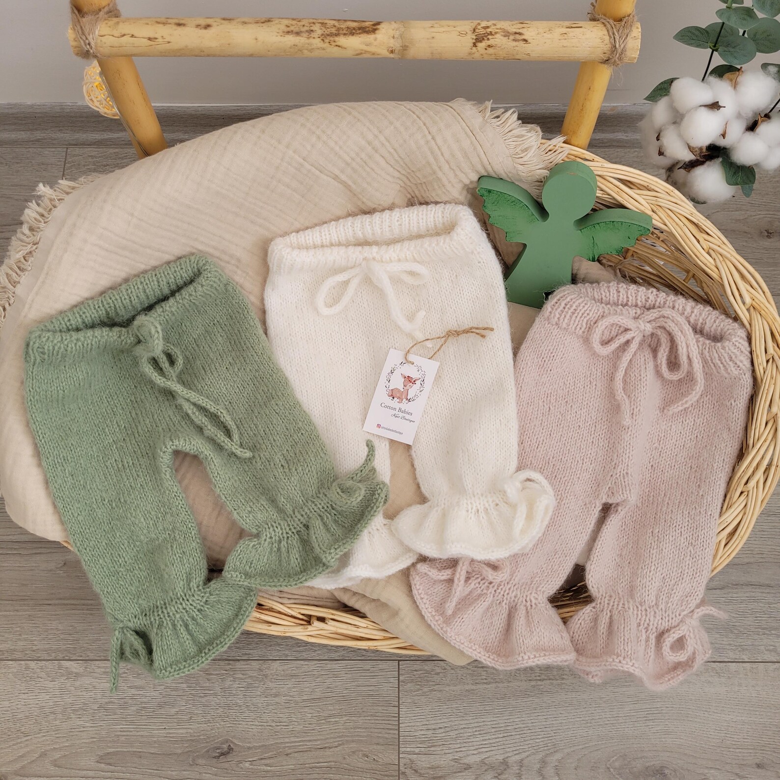 Hand-knitted Alpaca Blend Baby Outfit: 4-piece Coming Home Set,newborn ...