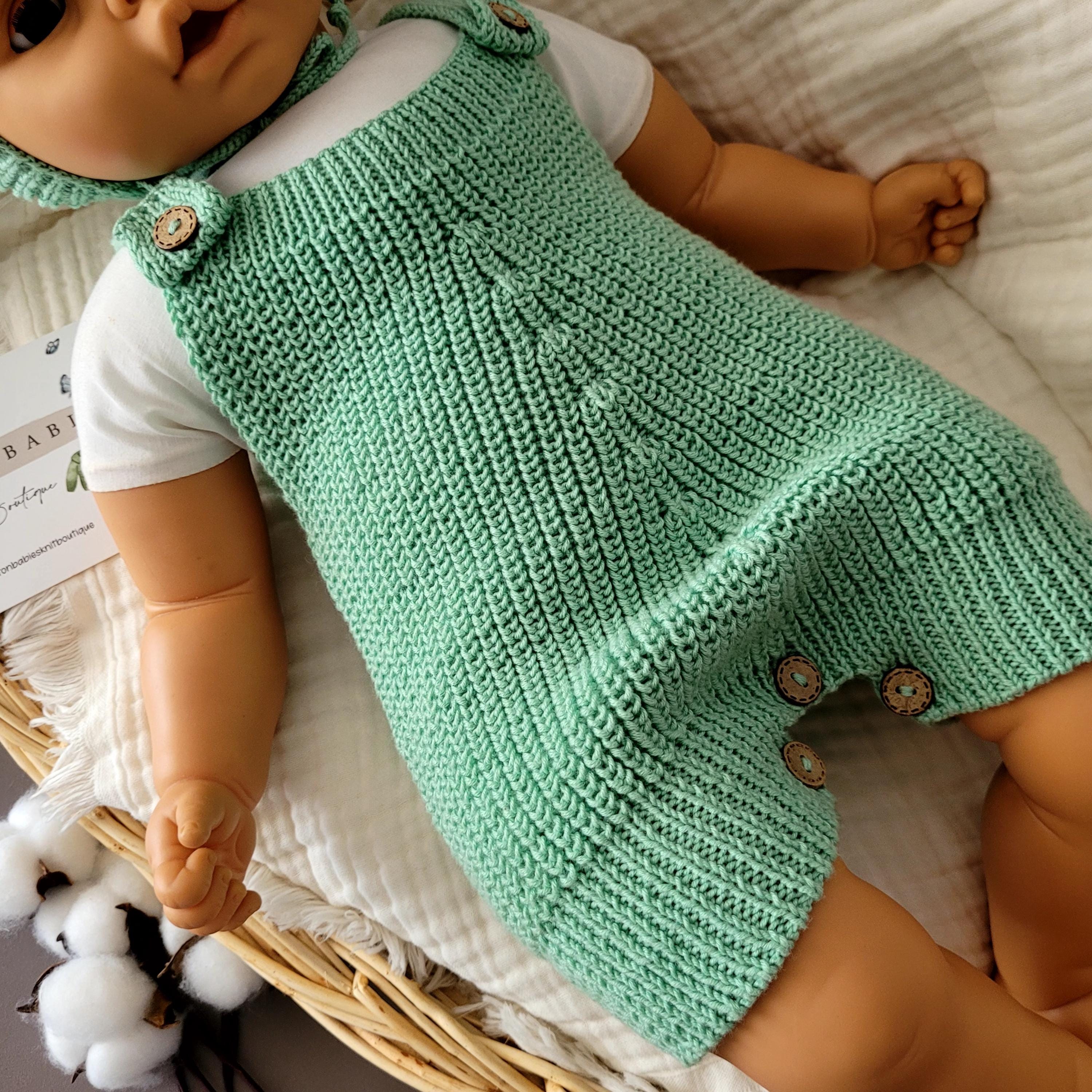 Handmade Knit Baby Romper, Soft Cotton Jumpsuit, Baby Shower Gift - Etsy