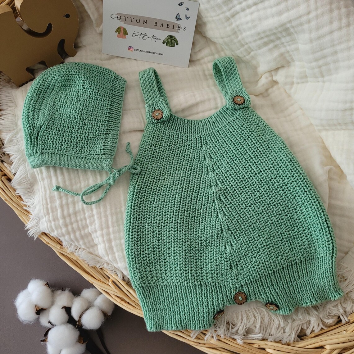Handmade Knit Baby Romper, Soft Cotton Jumpsuit, Baby Shower Gift - Etsy