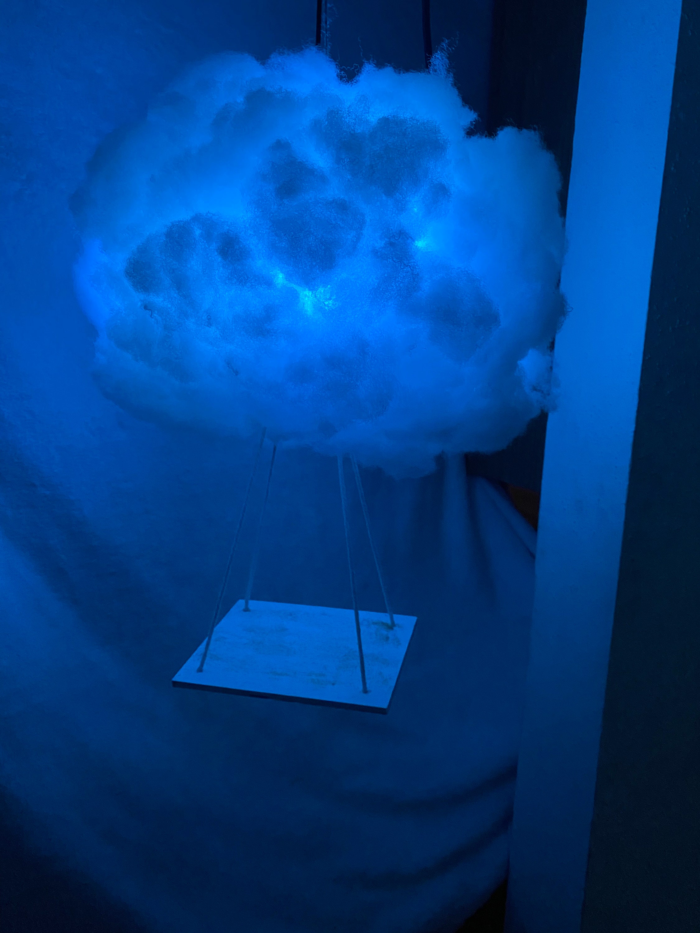 Floating Cloud Lamp With Floating Shelf Led Color Changing Cloud - Etsy