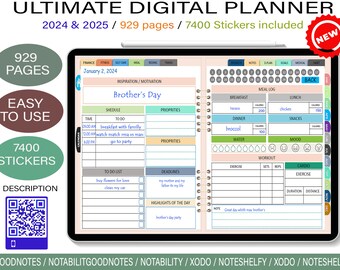 Digital Planner 2024 & 2025 / Goodnotes Planner / Daily and Monthly ...
