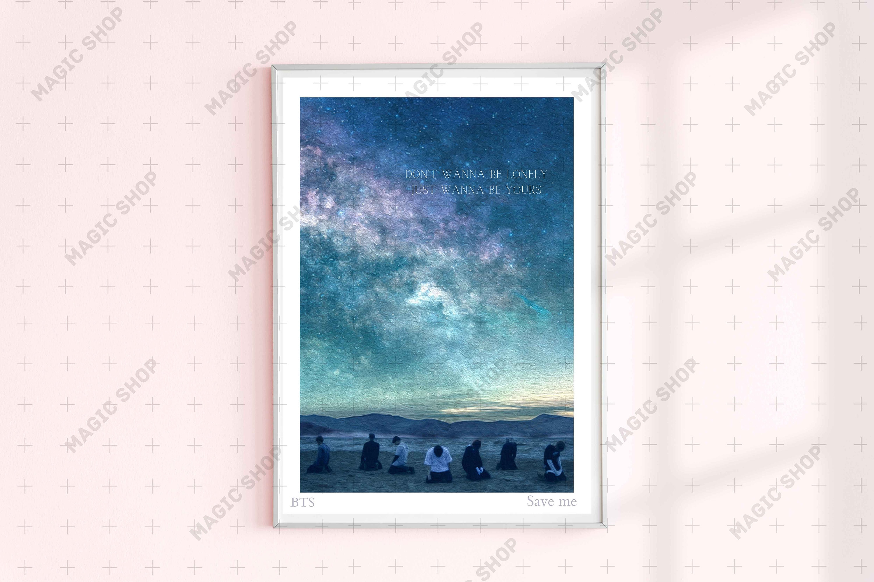BTS Save Me Llustrated Print, BTS Lyrics Poster, Quote BTS Songs, Bts ...