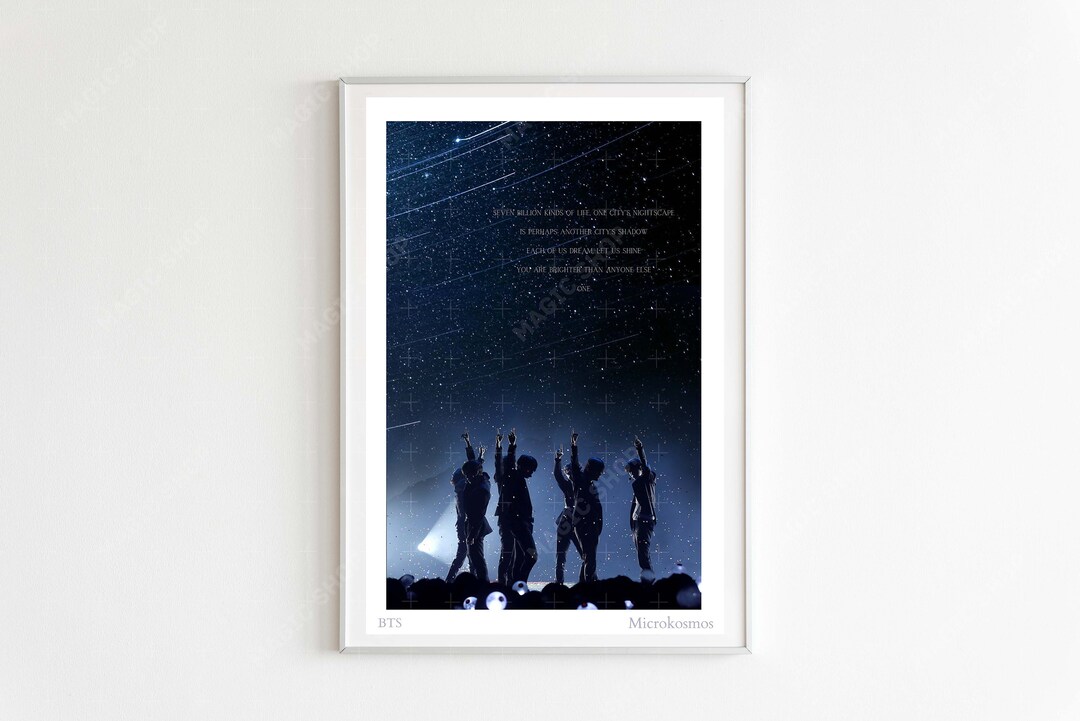 BTS Microkosmos Illustrated Print, BTS Lyrics Poster, Quote BTS Songs ...