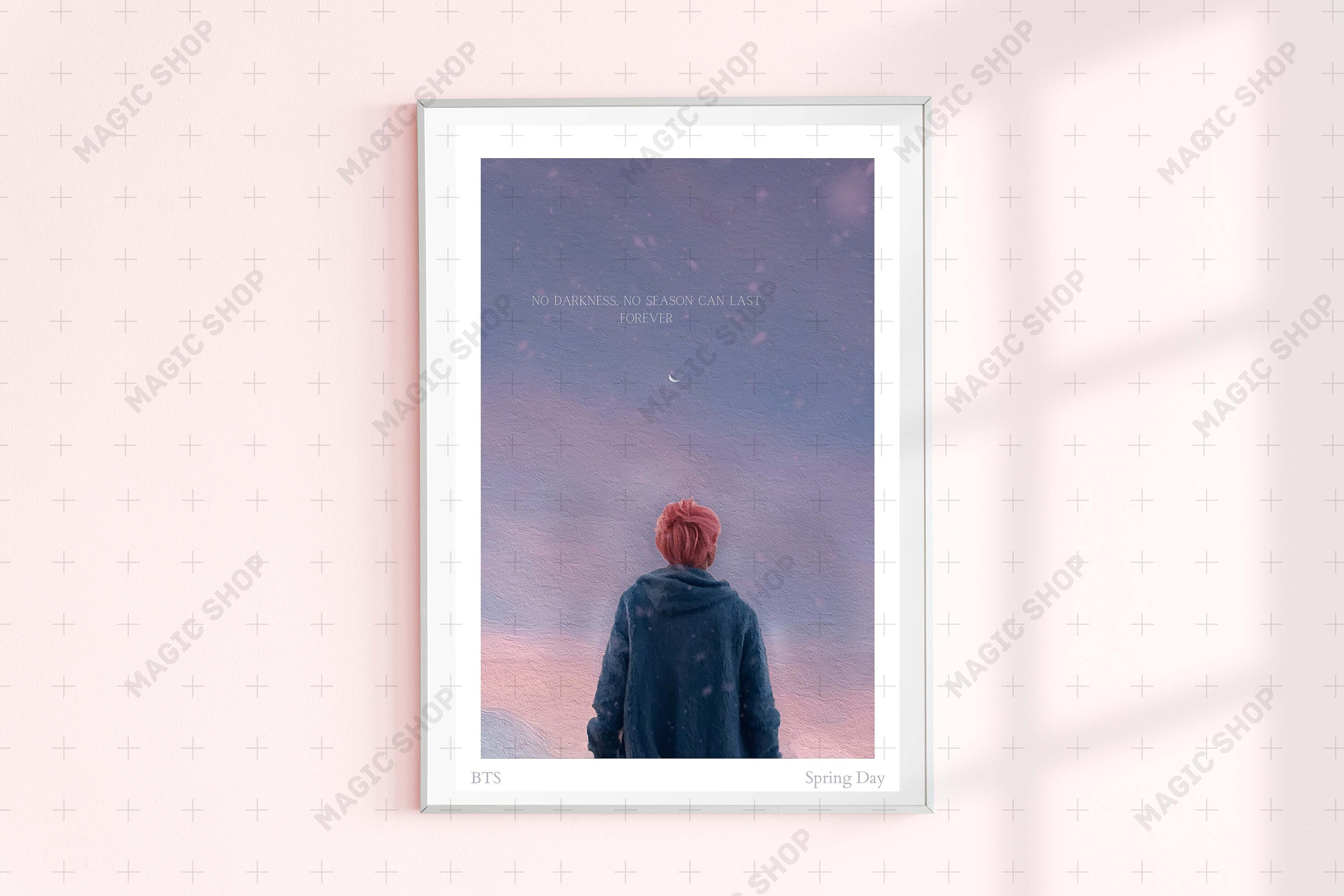 BTS Spring Day Jimin Illustrated Print BTS Lyrics Poster - Etsy