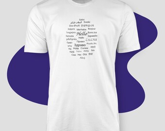 Hello Different Languages Shirt - Etsy