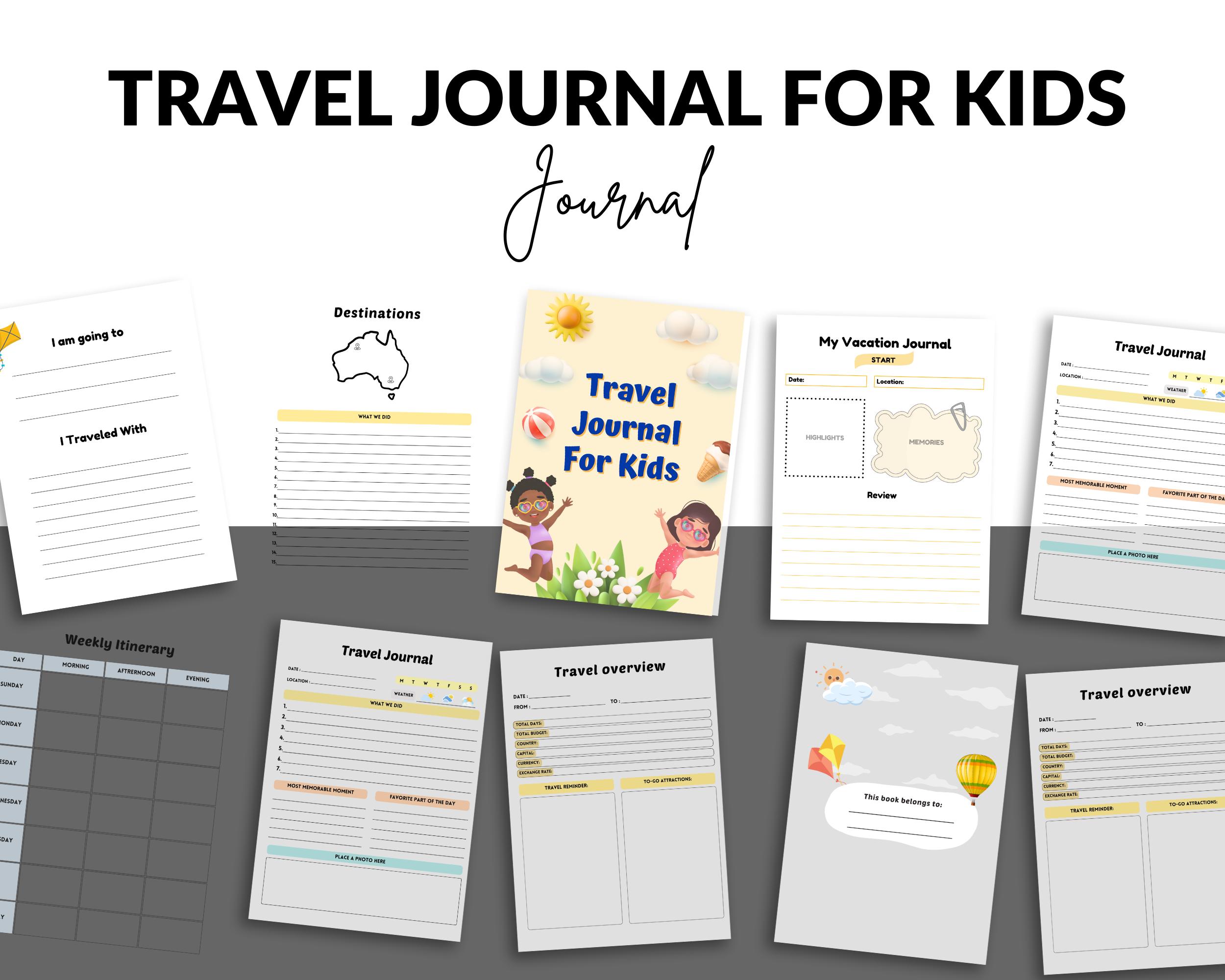 Travel Journals for Kids - Fun Travel Diary for Children, Adventure ...