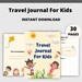 Travel Journals for Kids - Fun Travel Diary for Children, Adventure ...
