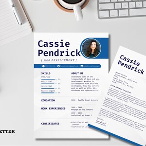 Modern Resume Template: Editable CV Design (digital Download) - Etsy