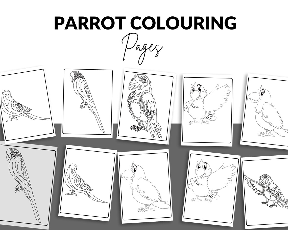 Parrot Coloring Pages | Printable Parrot Coloring Sheets for Kids ...