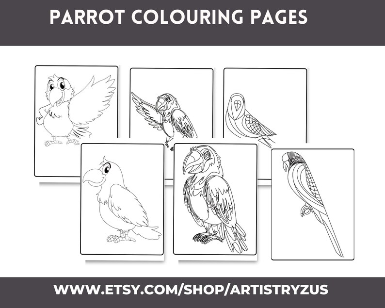 Parrot Coloring Pages | Printable Parrot Coloring Sheets for Kids ...