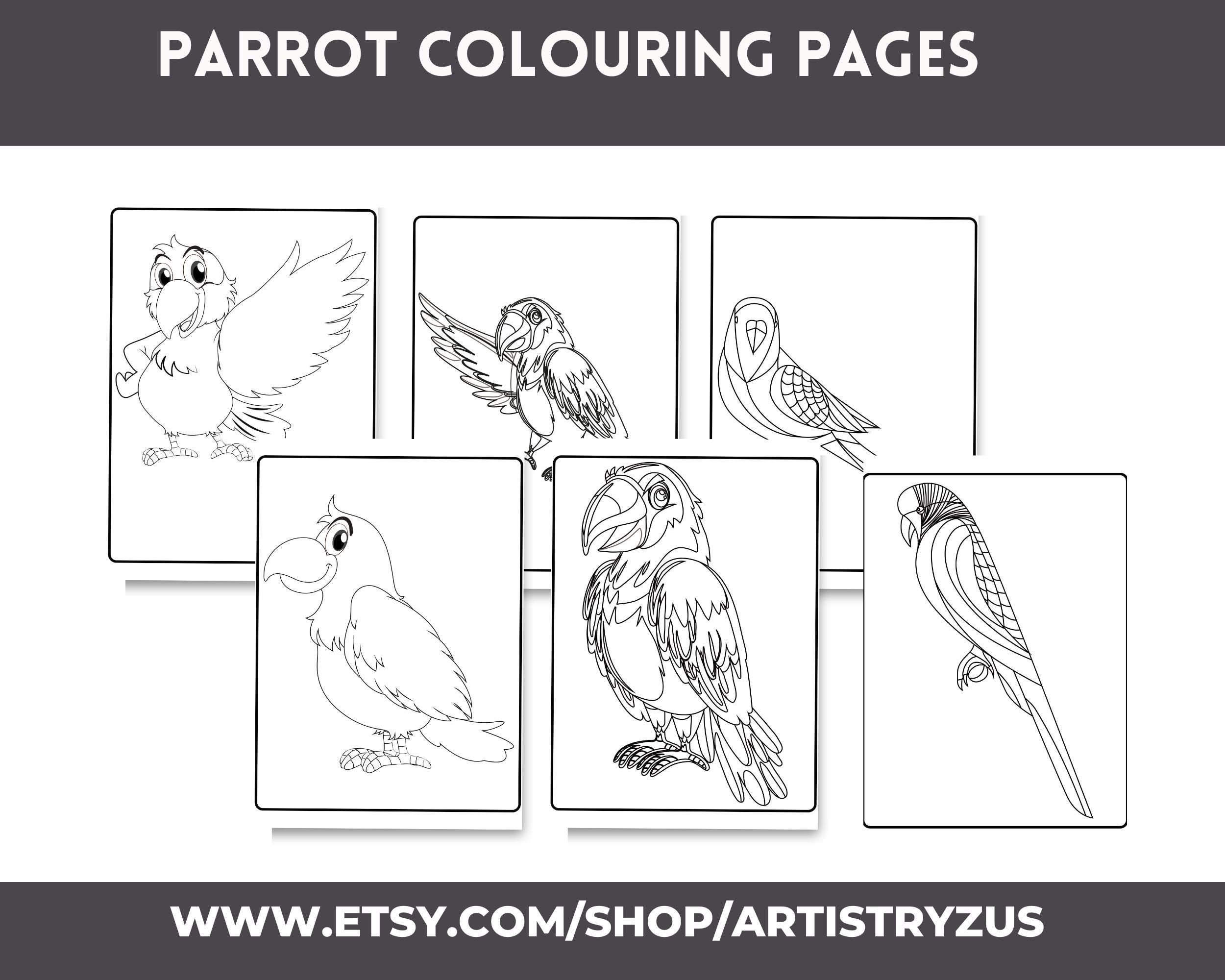 Parrot Coloring Pages | Printable Parrot Coloring Sheets for Kids ...