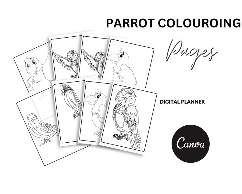 Parrot Coloring Pages | Printable Parrot Coloring Sheets for Kids ...