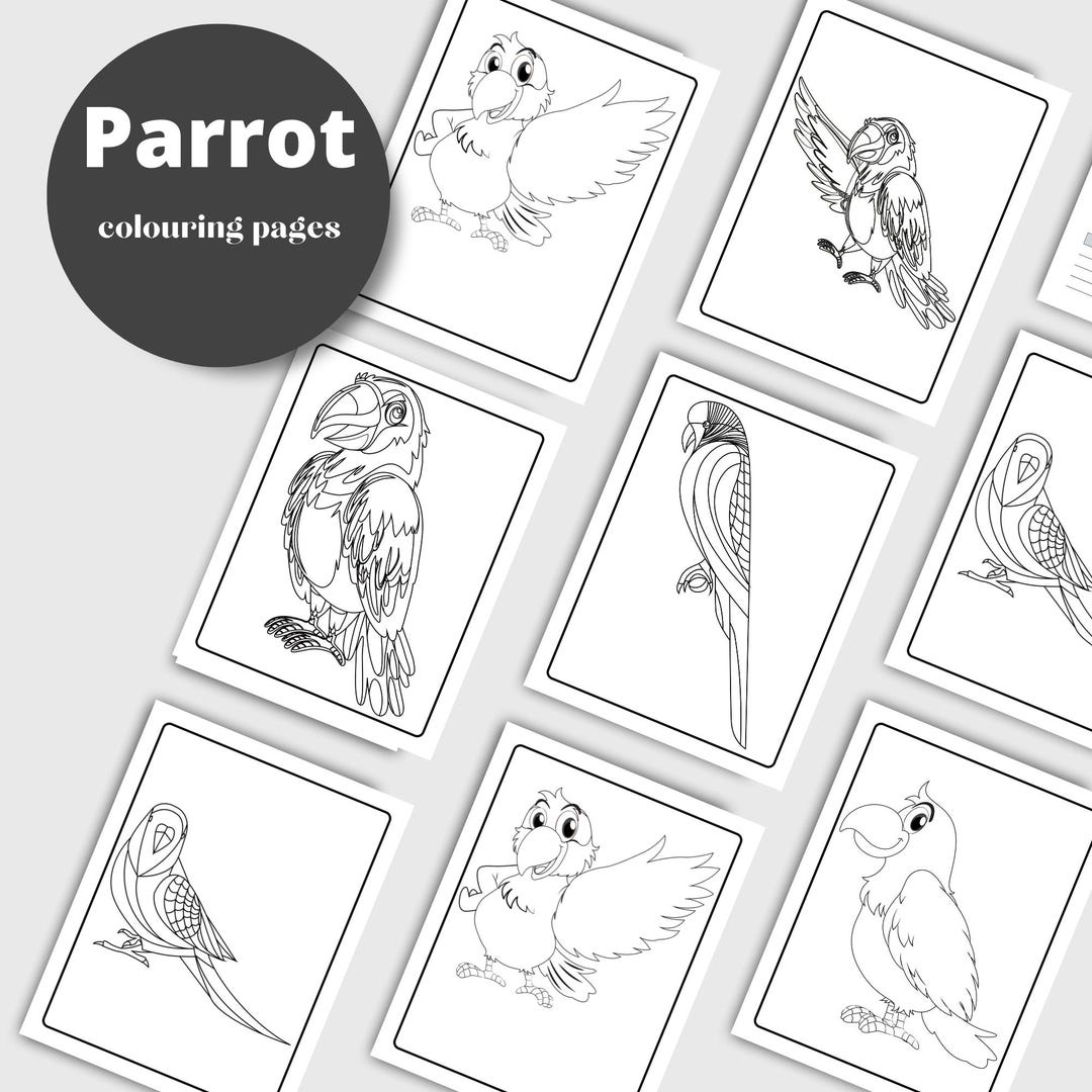 Parrot Coloring Pages | Printable Parrot Coloring Sheets for Kids ...