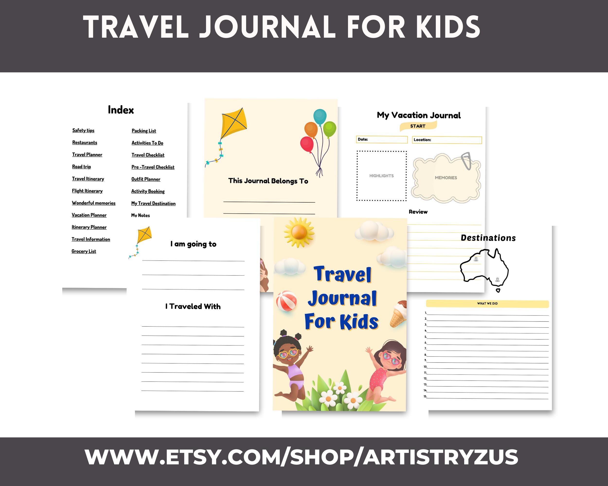 Travel Journals for Kids - Fun Travel Diary for Children, Adventure ...
