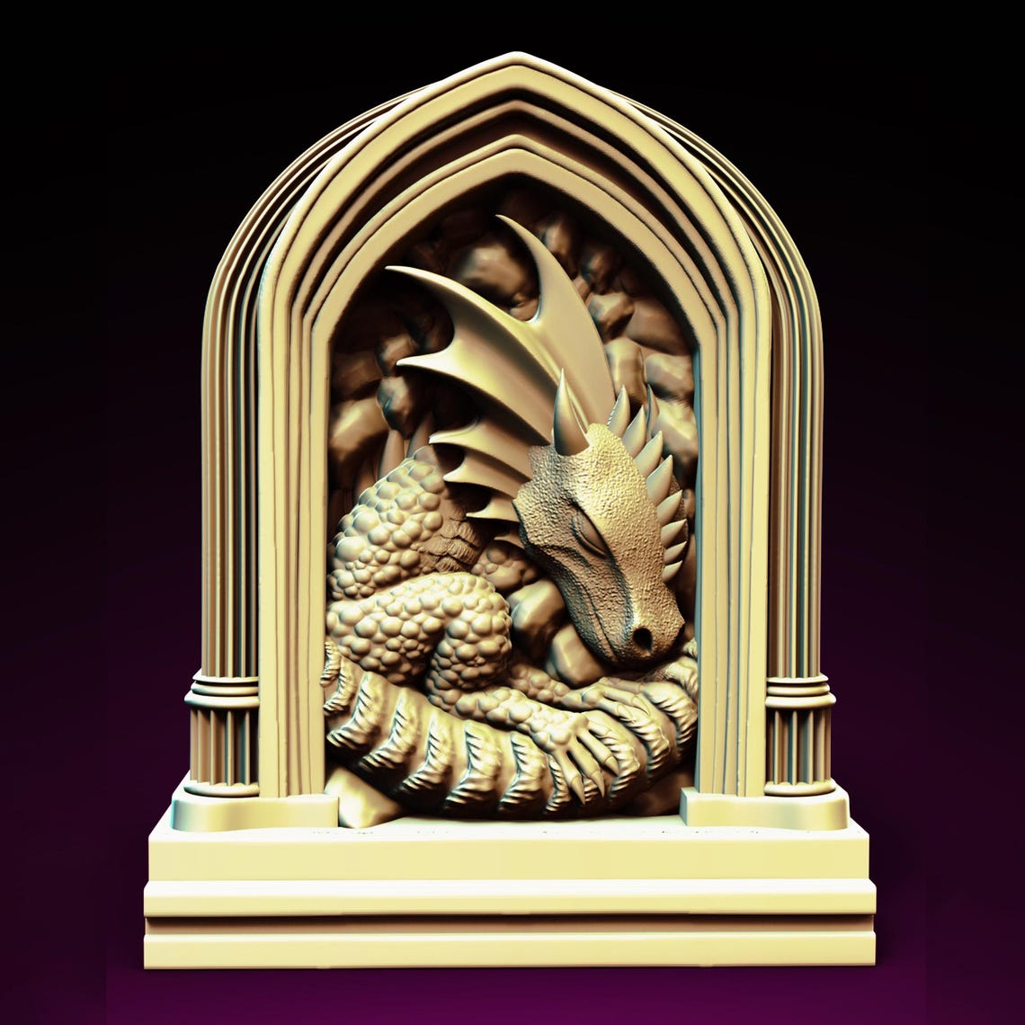 Wizard Dragon Book Nook: Fantasy STL File (3D Printable) - Etsy