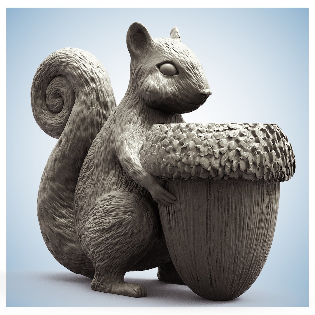 Squirrel Animal Planter - STL Format 3D Printable Ready File - Etsy