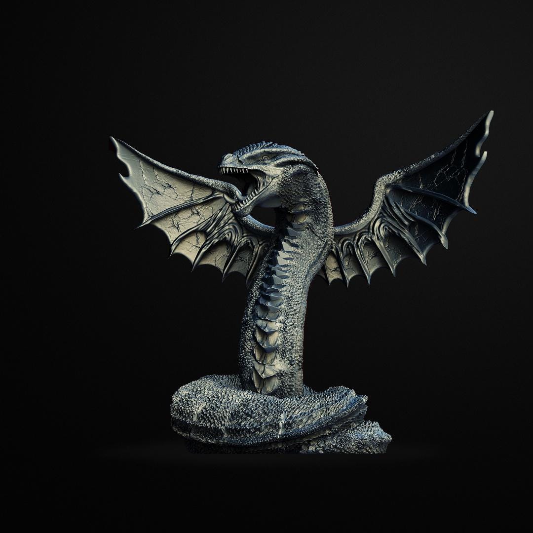 Amphithere Dragon 3D Printable STL File - Etsy