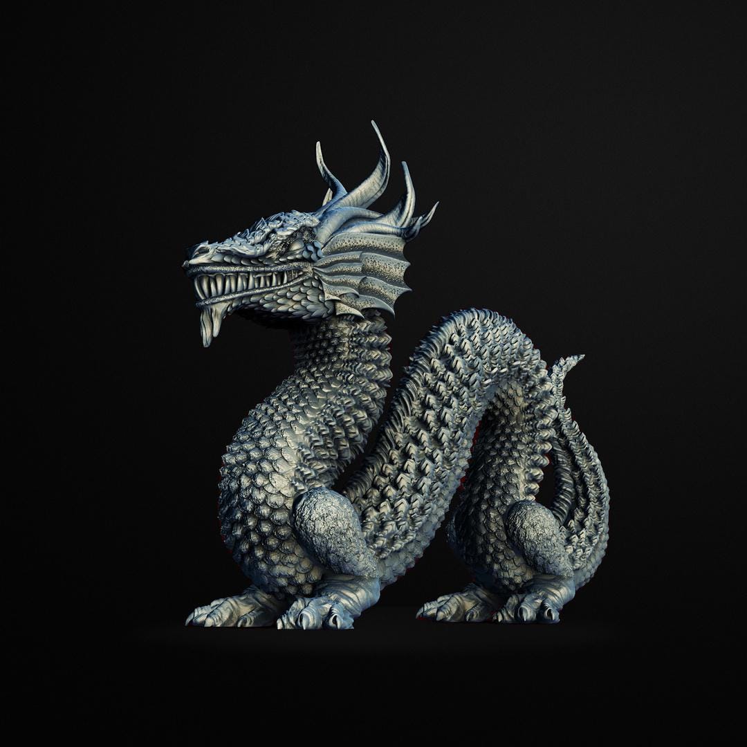Chinese Dragon 3D Printable STL File - Etsy