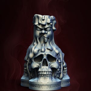 Horror Halloween Skulls Triad Candle Holder 3D Printer STL File Format ...