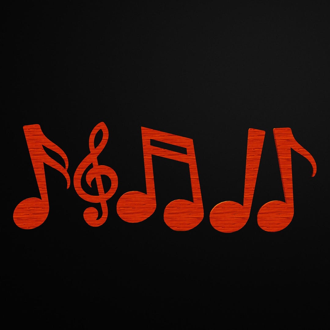 Musical Notes Wall Art 3D Printable STL File - Etsy