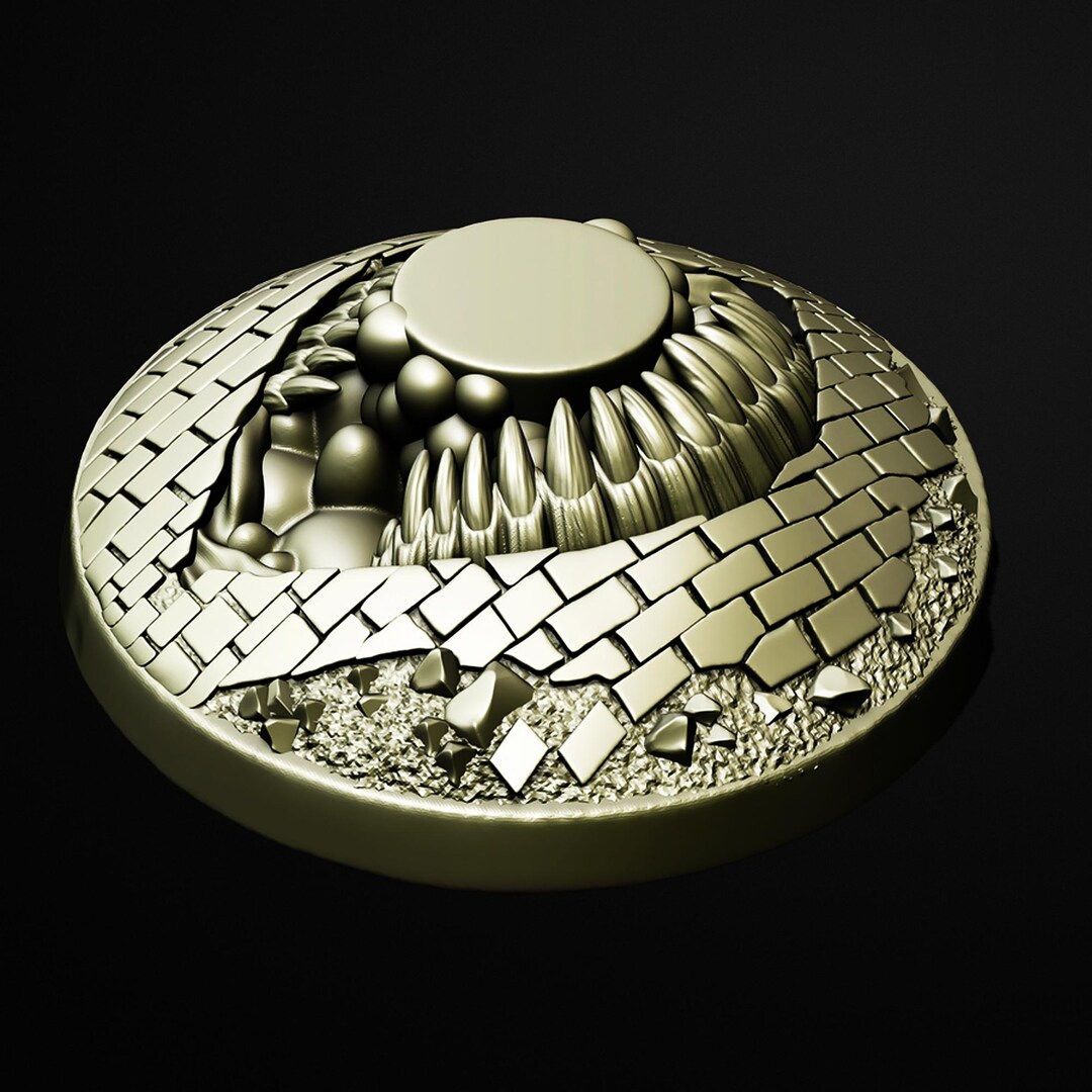 The Hollow Bloom Crest Terrain Miniature Base 3D Printable STL File - Etsy