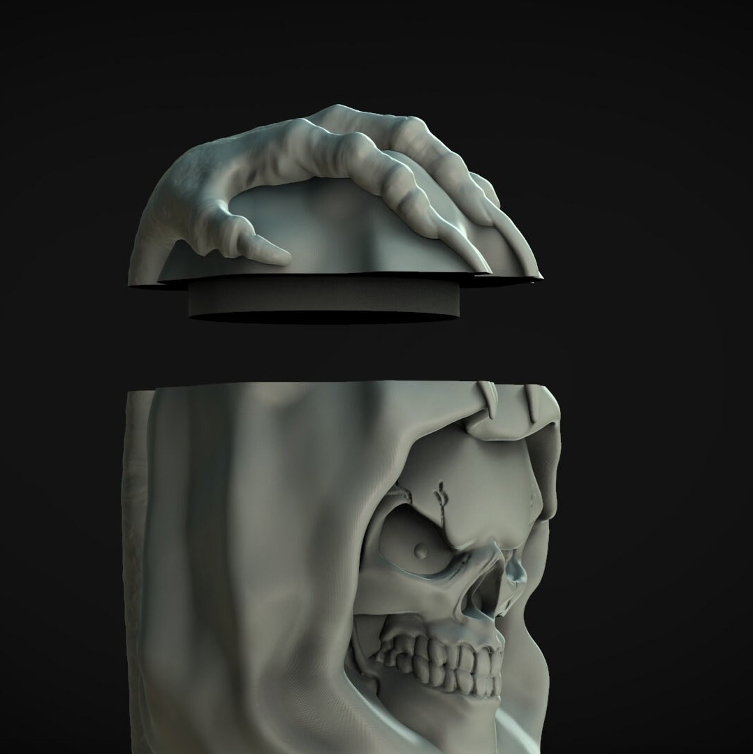 Grim Reaper Skull Jar STL Format 3D Printable Ready File - Etsy