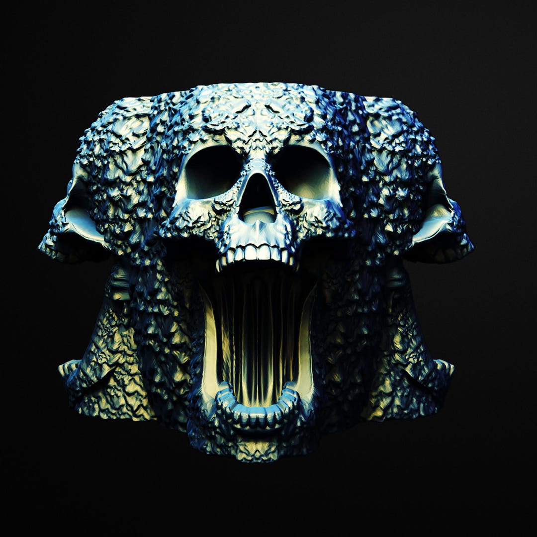Screaming Trio Skull Jar 3D Printable STL File - Etsy