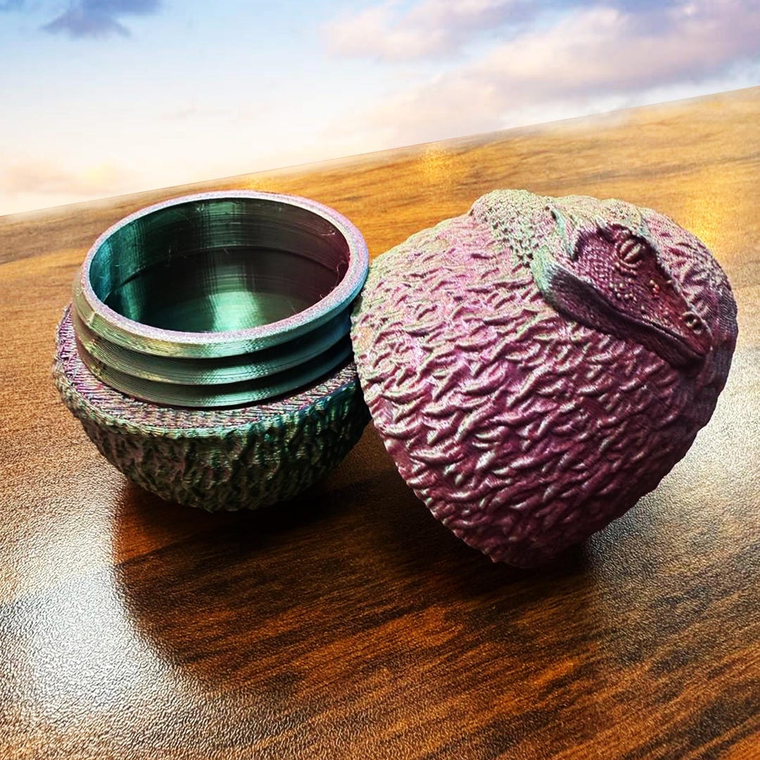 Large Threaded Viper's Coil Dragon Egg - STL File for 3d Printing - 3d ...