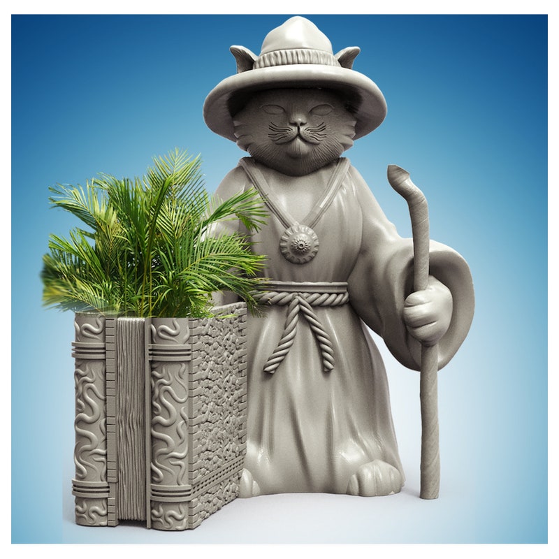 Wizard Cat 3d - Etsy