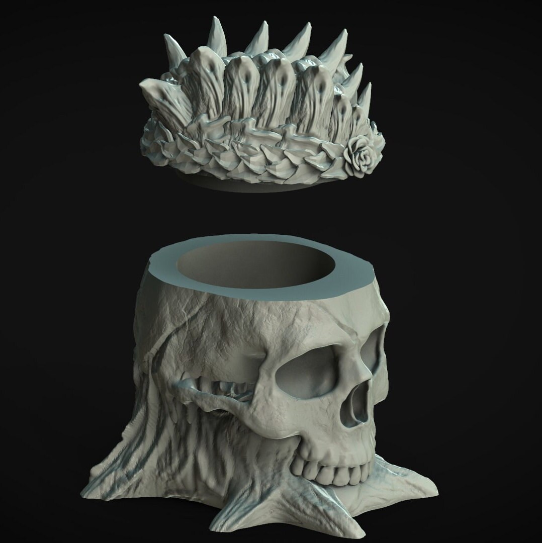 Forest Queen Skull Jar STL Format 3D Printable Ready File - Etsy
