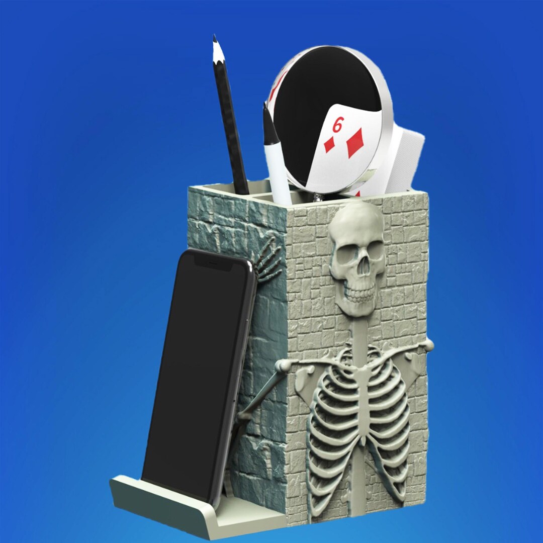 Halloween Special Skeleton Skull Desk Organizer 2 Versions /with and ...