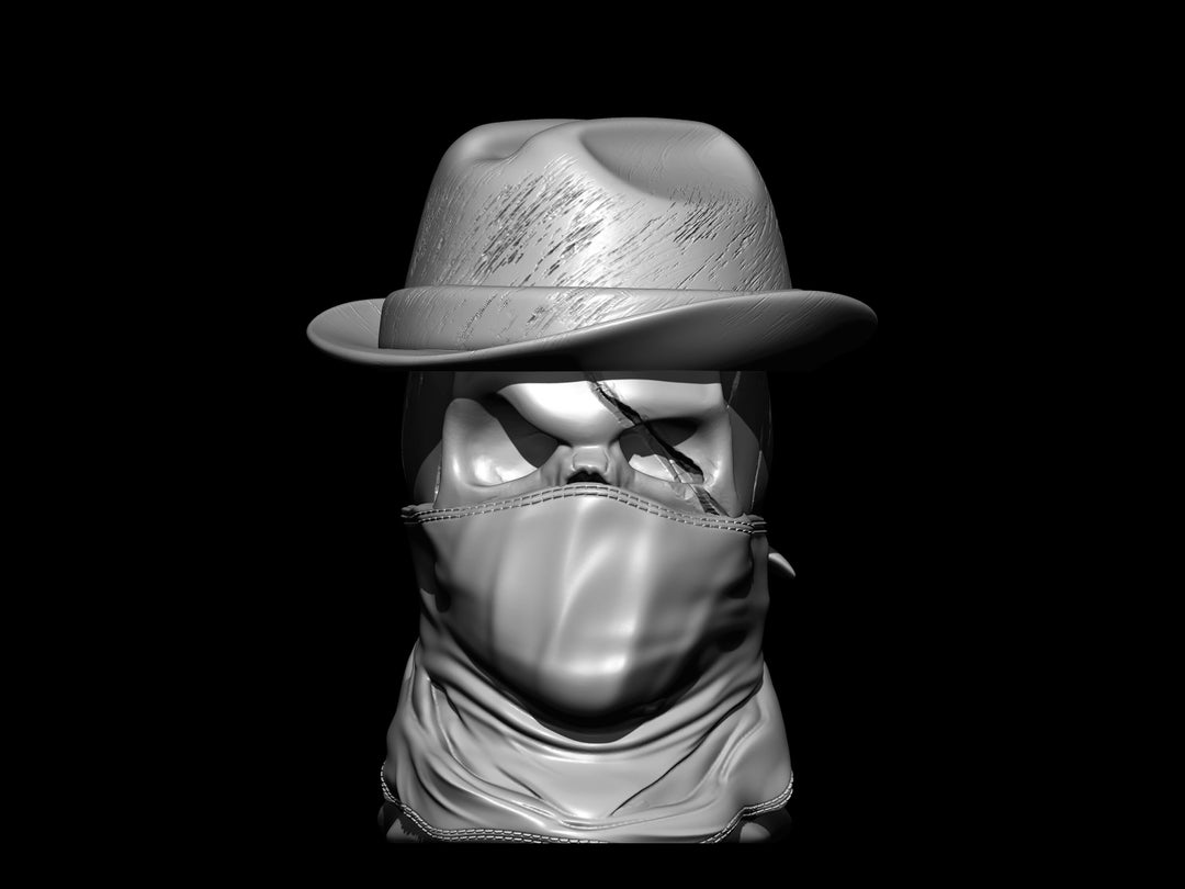 Scarred Cowboy Skull Jar STL Format 3D Printable Ready File - Etsy
