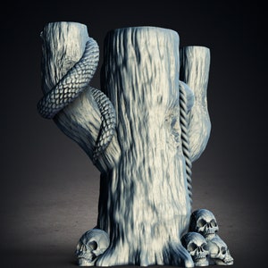 Spooky Horror Halloween Horror Tree Candle Holder 3D Printer STL File ...