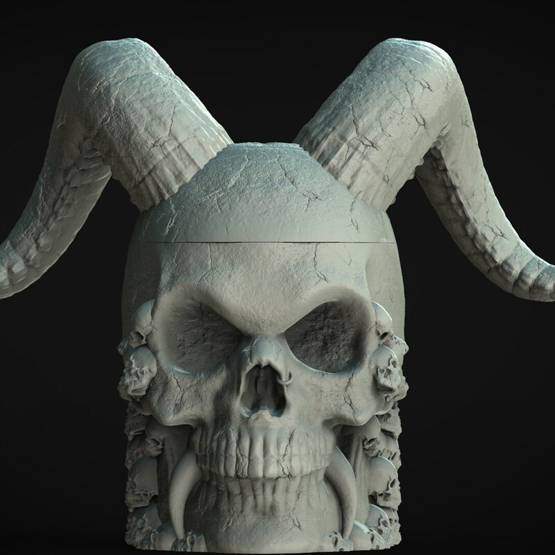 Demon Skull - Etsy