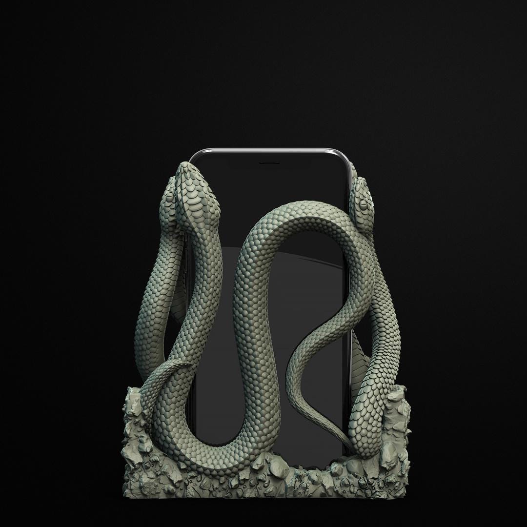 Snake on Pillars Mobile Holder 3D Printable STL File - Etsy