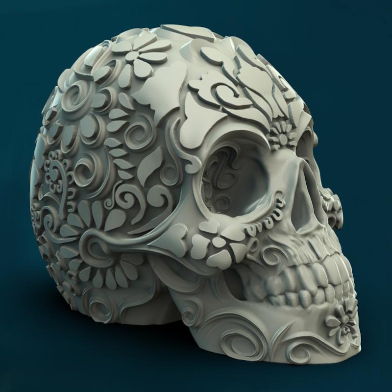 Skull Mexican Stl - Etsy
