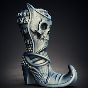 Spooky Horror Halloween Witch Shoe Candle Holder 3D Printer STL File ...