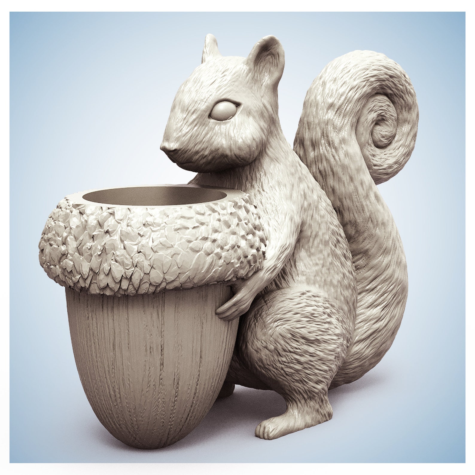 Squirrel Animal Planter - STL Format 3D Printable Ready File - Etsy