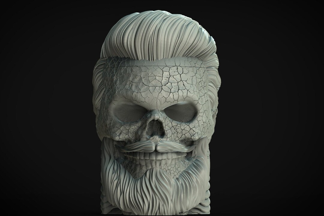 Drought Beard Skull Jar - STL Format 3D Printable Ready File - Etsy