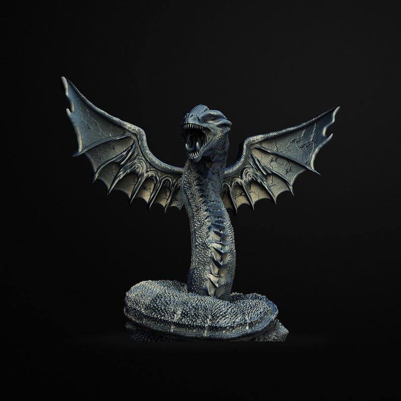 Amphithere Dragon 3D Printable STL File - Etsy