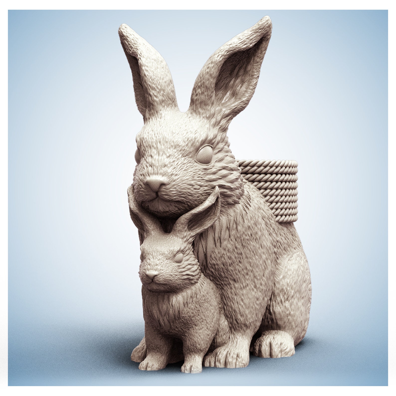 Rabbit Animal Planter - STL Format 3D Printable Ready File - Etsy