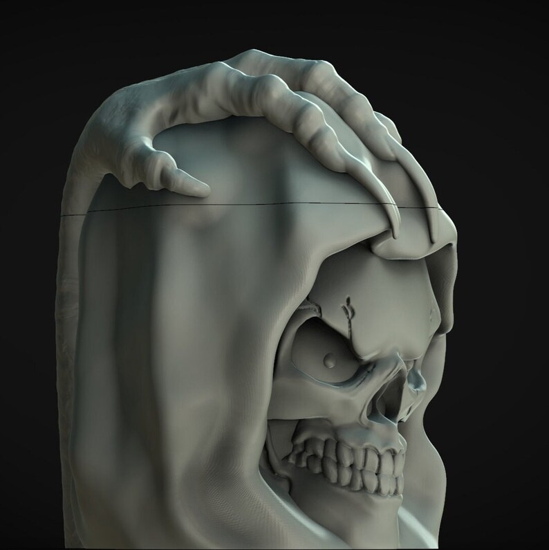 Grim Reaper Skull Jar - STL Format 3D Printable Ready File - Etsy
